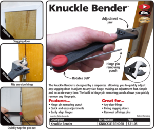 FastCap Adjustable Knuckle Bender - Adjustable Door Hinge Knuckle ...